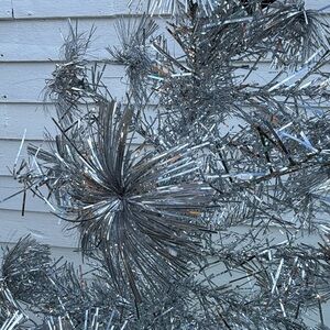 Vintage | Holiday | 4 Ft Silver Pom Pom Christmas Tree | Poshmark